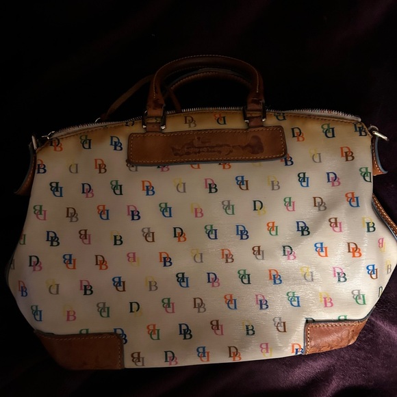 Dooney & Bourke | Bags | Dooney Bourke Multicolor Logo Satchel | Poshmark